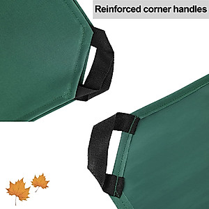 GROWORLD Leaf Tarp with 4 Handles Garden Waste Yard Tarps Extra Reinforced Corner Waterproof Reusable Durable Tarp Collector for Clean-Ups