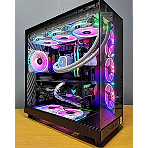 AsiaHorse FS-9002 Pro 120mm RGB Case Fan, 26 LED ARGB and Double LED Lingting Loops, 800-1800rpm Pwm Case Fan with 5V PWM Motherboard Sync/Analog Controller 5 Pack, White