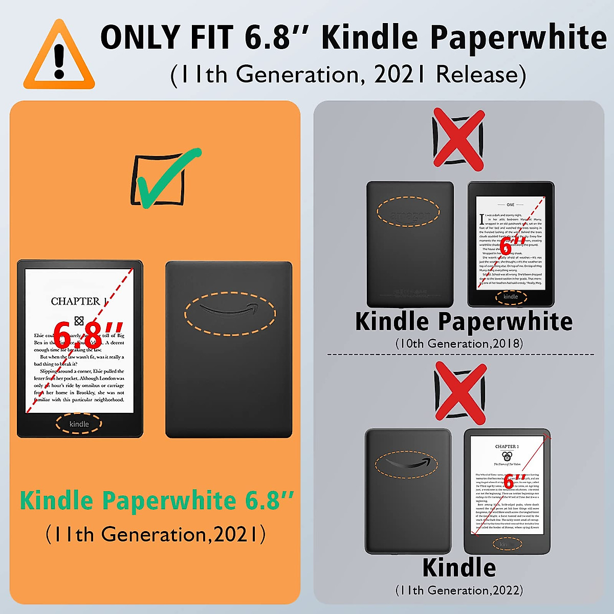 VORI Case for Kindle Paperwhite (11th Generation-2021) and Kindle Paperwhite Signature Edition, Soft TPU Lightweight Protective Smart Shell Cover with Auto Sleep/Wake, Galaxy