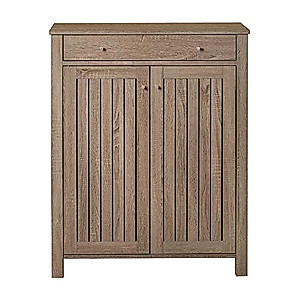 24/7 Shop at Home 247SHOPATHOME IDI-151144 Brielle Multi Shelf Shoe Cabinet, Light Oak