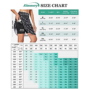 Kimmery Skorts Skirts for Women with Pockets Womens Golf Skirts for Women High Waisted Summer Flowy Skirts for Women Floral L