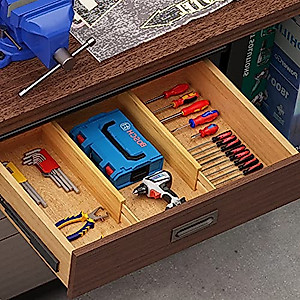 Popin Lover Drawer Adjustable Dividers Bamboo Separators Organization Expandable Organizers 17-22inch for Kitchen Bedroom Bathroom Dresser Baby Drawers & Closet Office 4-pack