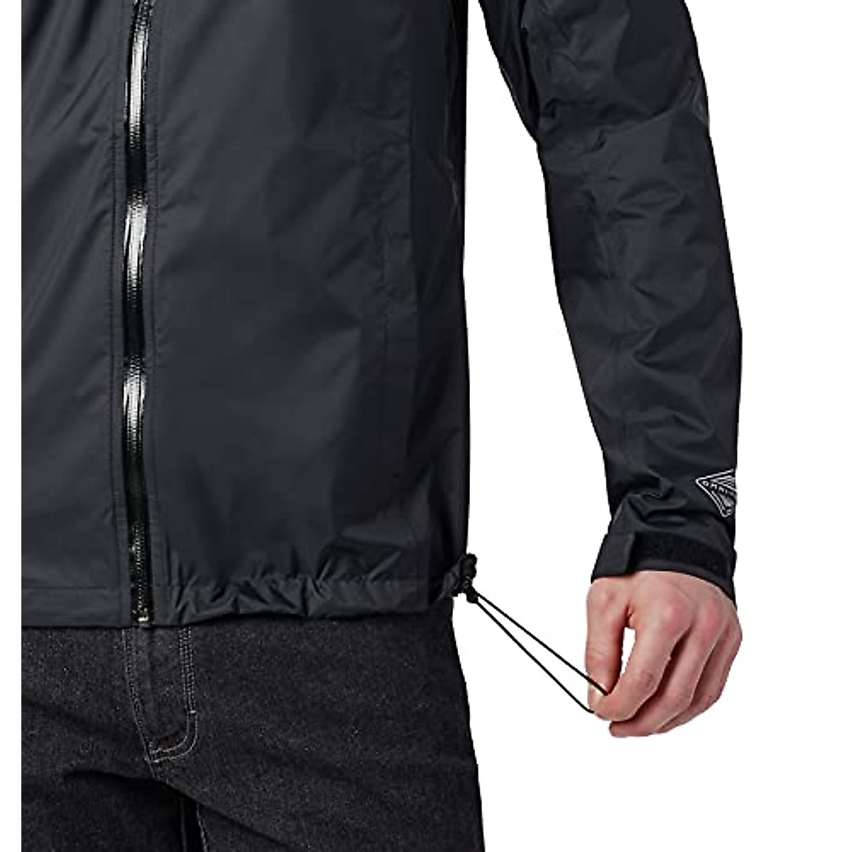 Columbia Men's Evapouration Rain Jacket, Waterproof and Breathable-, Black, Medium