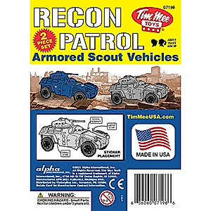 TimMee Recon Patrol Armored Cars - Plastic Army Men Scout Vehicles USA Made