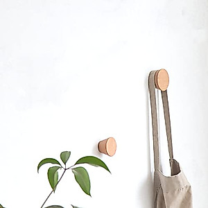 ZOOFOX 8 Pack Wall Hook, Beech Wood Coat Hook, Single Hat Bag Coat Hooks, Easy Install Cone Hook Rack, Decorative Craft Hooks for Hanging Coat, Towel, Bag or Rob