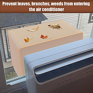 BJADE'S Window AC Cover Compatible with Midea U-Shaped Window Air Conditioner Unit,Heavy-Duty,Waterproof 600D Polyester Outdoor AC Covers,Dustproof & Windproof Outside Window AC Protection Cover