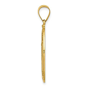 IceCarats 14K Yellow Gold Saint Anthony Medal Necklace Charm Pendant 33mm x 17mm Only