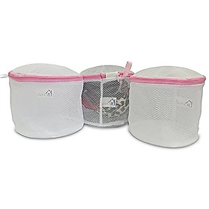 3-Pack of Premium Bra Wash Bags for Delicates - Double-Wall Protection Laundry Bags are Best for Protecting Delicates, Lingerie, and Socks