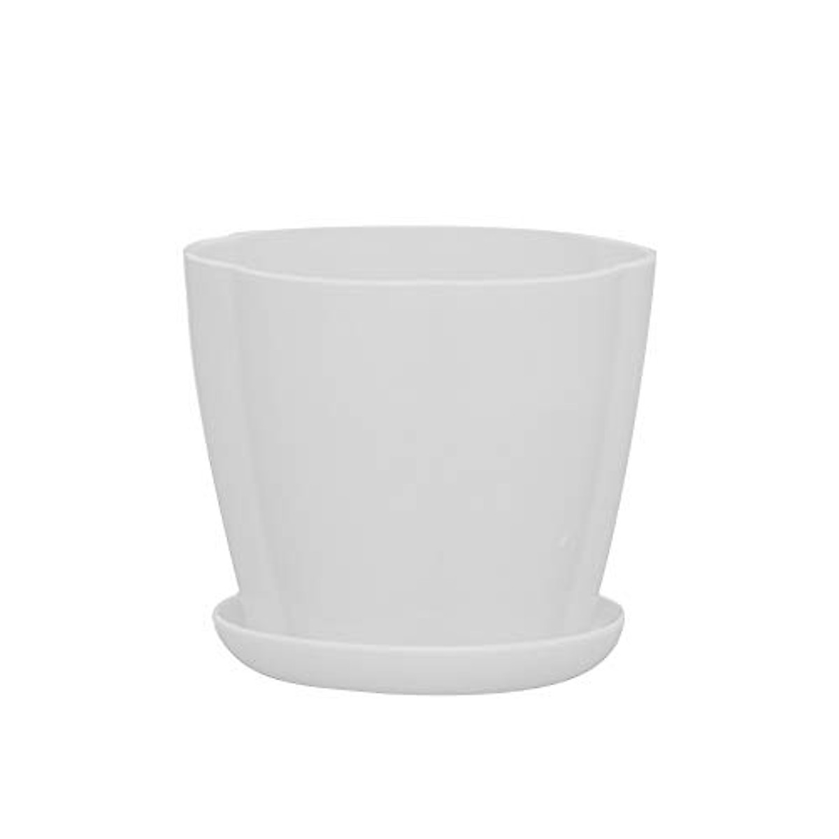 dalismotemp Plastic Flower Pot Indoor Flower Plant Pots Tray Included Succulents Plant Bonsai Ornament Planter Decoration Container Plastic Planters White XS