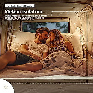 Short Queen RV Mattress - 6 Inch Cool Comfort Foam & Spring Hybrid Mattress with Breathable Organic Cotton Cover - Quilted Soft Tight Top - Rolled in a Box - Oliver & Smith