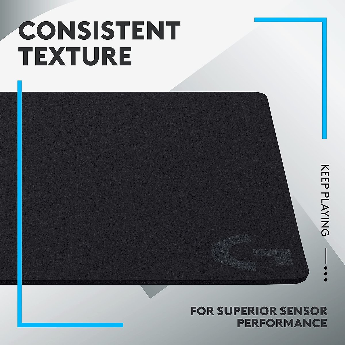 Logitech G440 Hard Gaming Mouse Pad, Optimized for Gaming Sensors, Moderate Surface Friction, Non-Slip Mouse Mat - Black