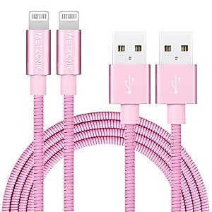 METZONIC Cable [2 Pack, 6.6 Feet] USB Cable with Insulation Coated Jacket, Strong & Fast Charge Data Transfer