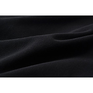 HieasyFit Women's Cotton Basic Thermal Turtleneck Pullover Top Black L