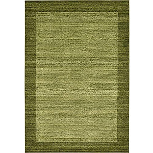 Unique Loom Del Mar Collection Area Rug-Transitional Inspired with Modern Contemporary Design, 6' 0" x 9' 0", Light Green/Beige