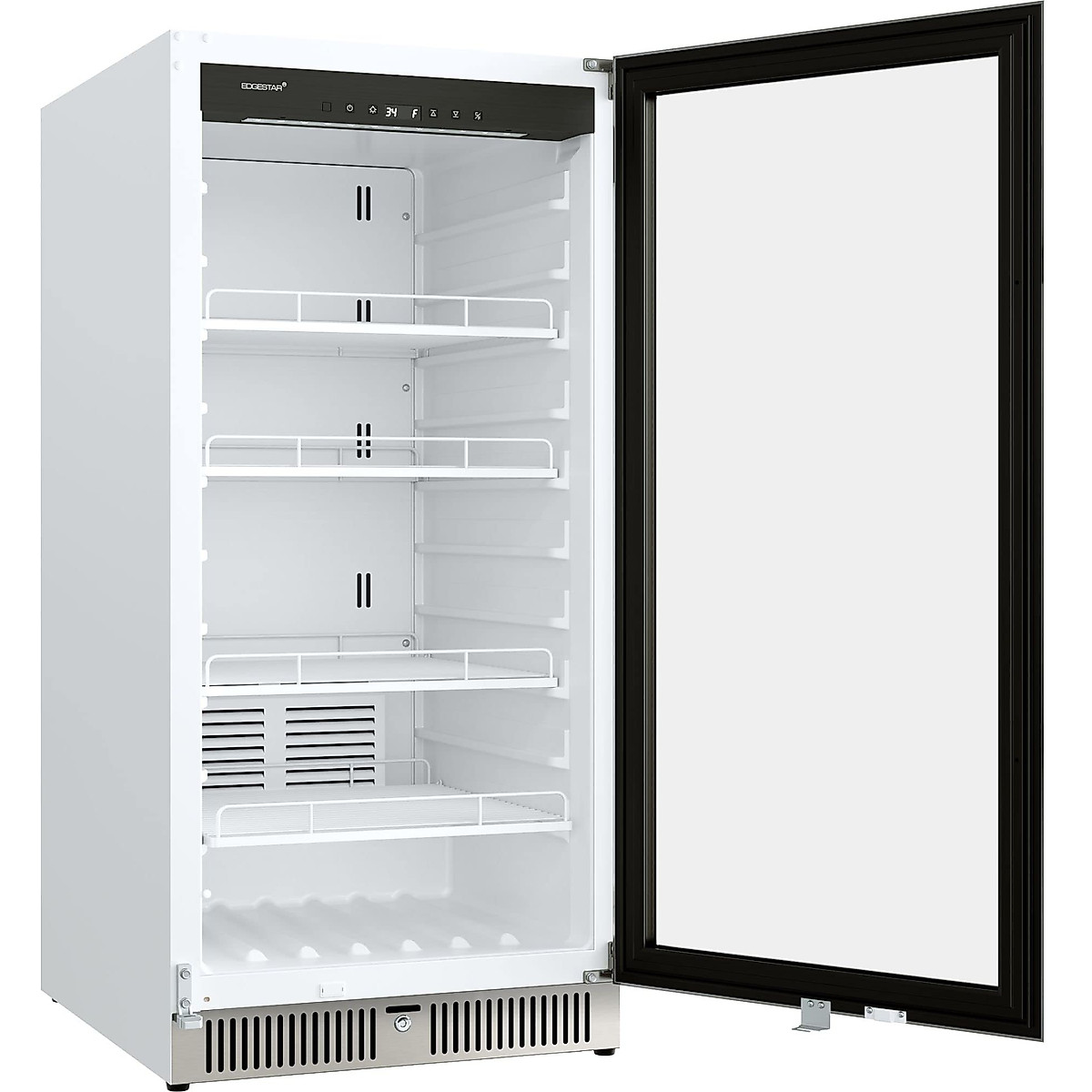 EdgeStar VBM91SS 24 Inch Wide 9.53 Cu. Ft. Commercial Beverage Merchandiser With Temperature Alarm and Reversible Door