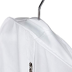 HANGERWORLD Kids Garment Bag, 30inch x 18inch White Breathable Clothes Cover for Baby Toddler and Child