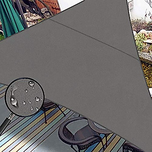 LOVE STORY Waterproof 12’×12’×12’ Triangle Dark Grey Sun Shade Sail Canopy UV Resistant for Outdoor Patio Garden Backyard