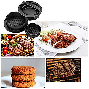 Proigtz Burger Press Patty Maker, Non-Stick Hamburger Patty Maker, 3 in1 Burger Press, Smash Burger Press Suitable for Beef Veggie Bur BBQ Grill BPA Free Dishwasher Safe