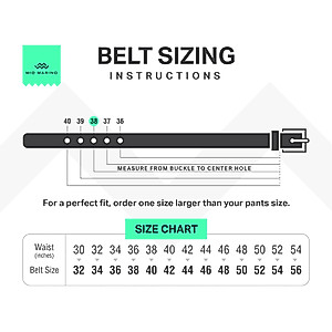 Marino's Dress Belt Men, Elegant Mens Belts Leather with Single Prong Buckle, Genuine Leather Belt for Men - Black - 38