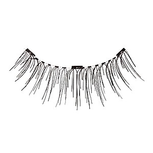 KISS Magnetic Lash 01, Synthetic False Eyelashes with Magnets Under and Over Your Upper Lashes, No Glue Needed, Lightweight, Reusable, Contact Lens Friendly, Cruelty Free, with Lash Applicator, 1 Pair
