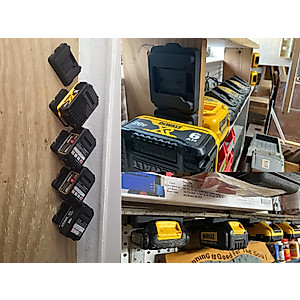 Gijok Battery Holders for Dewalt 20V Mount Dock Fit for 20V 60V (No Battery), 10 Pack Battery Dock Holder Fit for DCB200 DCB203 DCB205 DCB206 Batteries (Yellow)