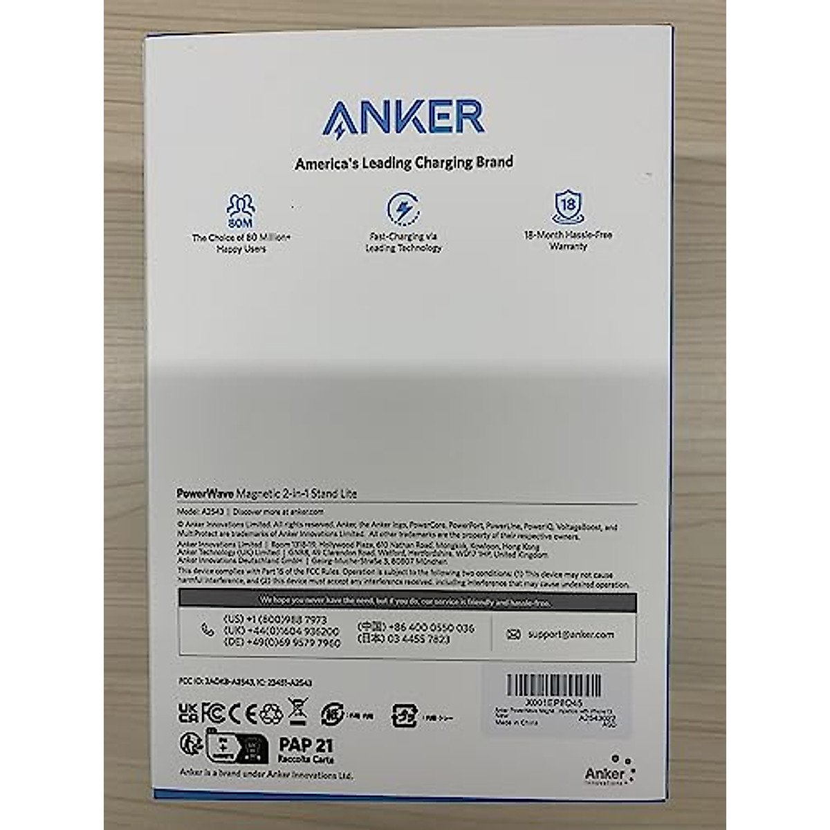 Anker Wireless, PowerWave 2-in-1 Magnetic Charging Stand Lite with USB-C Cable for iPhone 14/14 Pro/14 Plus/14 Pro Max/13/13 Pro /13 Pro Max, AirPods 2/Pro (No AC Adapter)