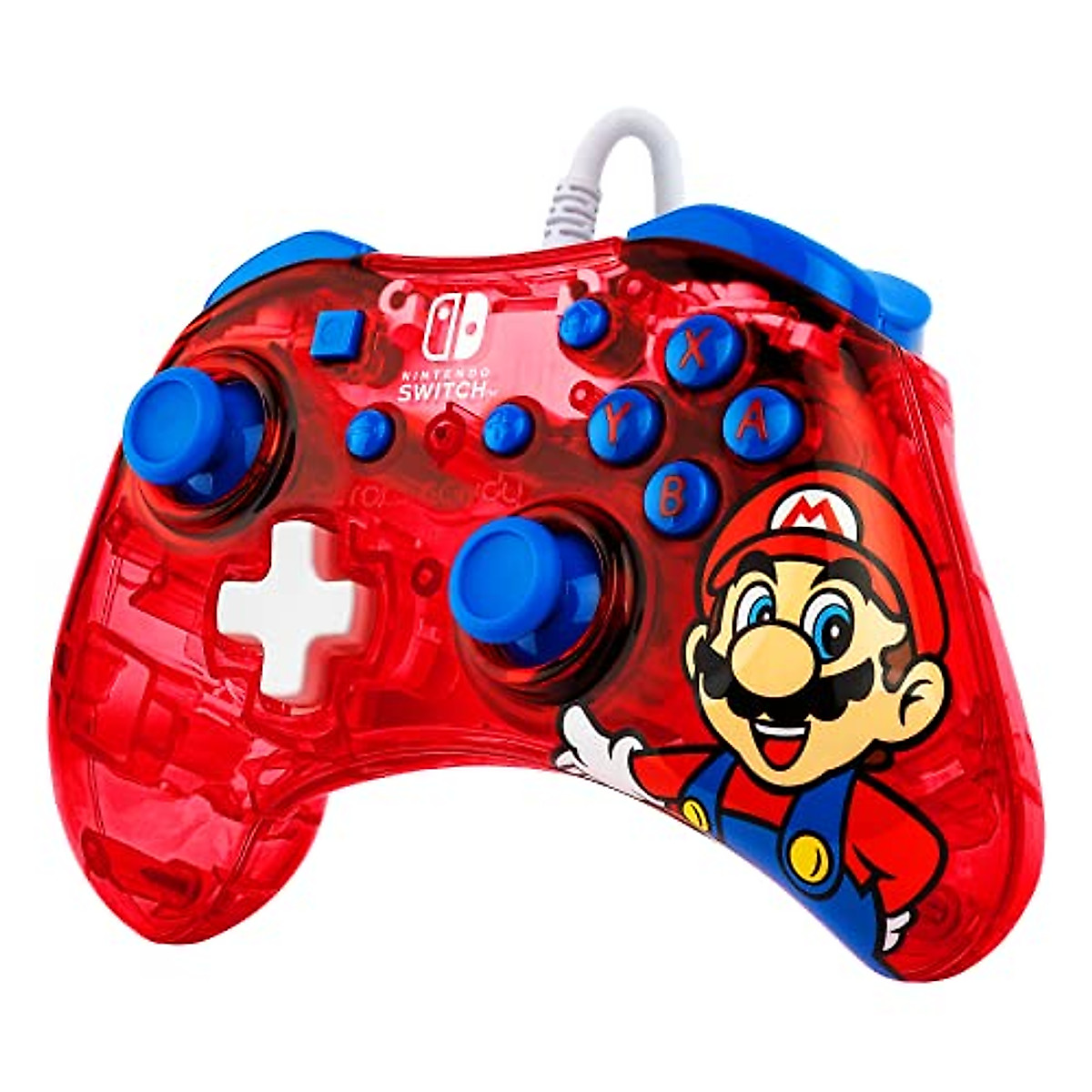 PDP Rock Candy Enhanced Wired Power Nintendo Switch Pro Controller, Official Licensed Nintendo Switch Mario Accessories/Switch Lite/OLED Compatible, Compact Durable for Travel, Ergonomic Non-Slip Joystick