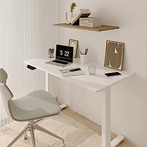 Win Up Time Whole Piece Electric Standing Desk- Height Adjustable Stand up Desk, Sit to Stand Desk with Wheels for Home Office & Computer Workstation