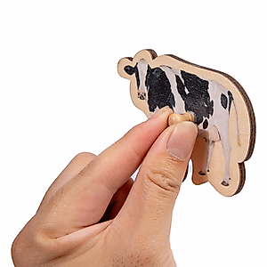 Adena Montessori AInteractive Animal Puzzle Set: Discover The World of Animals and Their Diets PuzzleToys for 2 Years Old Toddler Infant