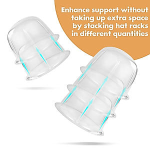 Meisitai 24 PCS Hat Holder Display Organizer Racks Stands Table Top Storage Hanger for Cowboy Fedora Closet Trucks Brim Bill Shaper