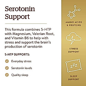 Solgar 5-HTP 100 mg, 90 Vegetable Capsules - Promotes Relaxation - Positive Mood & Stress Support - Non-GMO, Vegan, Gluten Free, Dairy Free, Kosher, Halal - 90 Servings