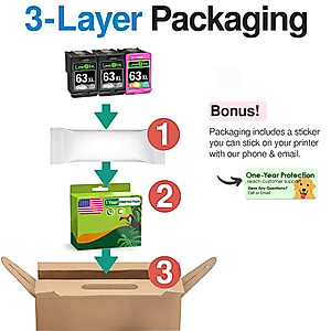 Limeink 3 Remanufactured Ink Cartridge 63XL 63 XL High Yield for HP Envy 4512 4520 Deskjet 3632 2130 2132 1110 3636 3637 1112 3630 3634 OfficeJet 3830 3833 4650 4652 4655 5255 5258 Printer Black Color