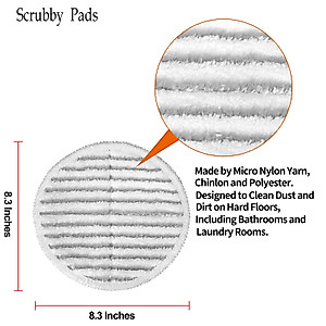 MATFORCA 12 Pack 23159 Mop Pads Compatible with BissellSpinwave 20399 23157 23159 2039A 20393 2039T 2039W 20391 20395 2307 2315A Models Powered Hard Floor Mop, Compare to Part # 1611297 & 1611298