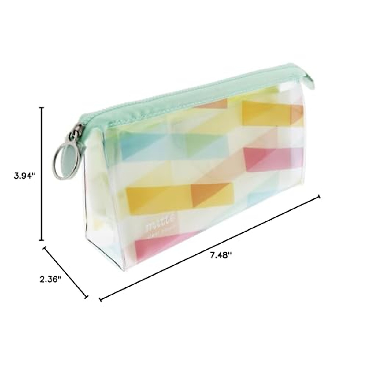 SUN-STAR Gusset Clear Pouch "mitte" Large Capacity, for Pencil Case and Cosmetic Pouch, Colorful