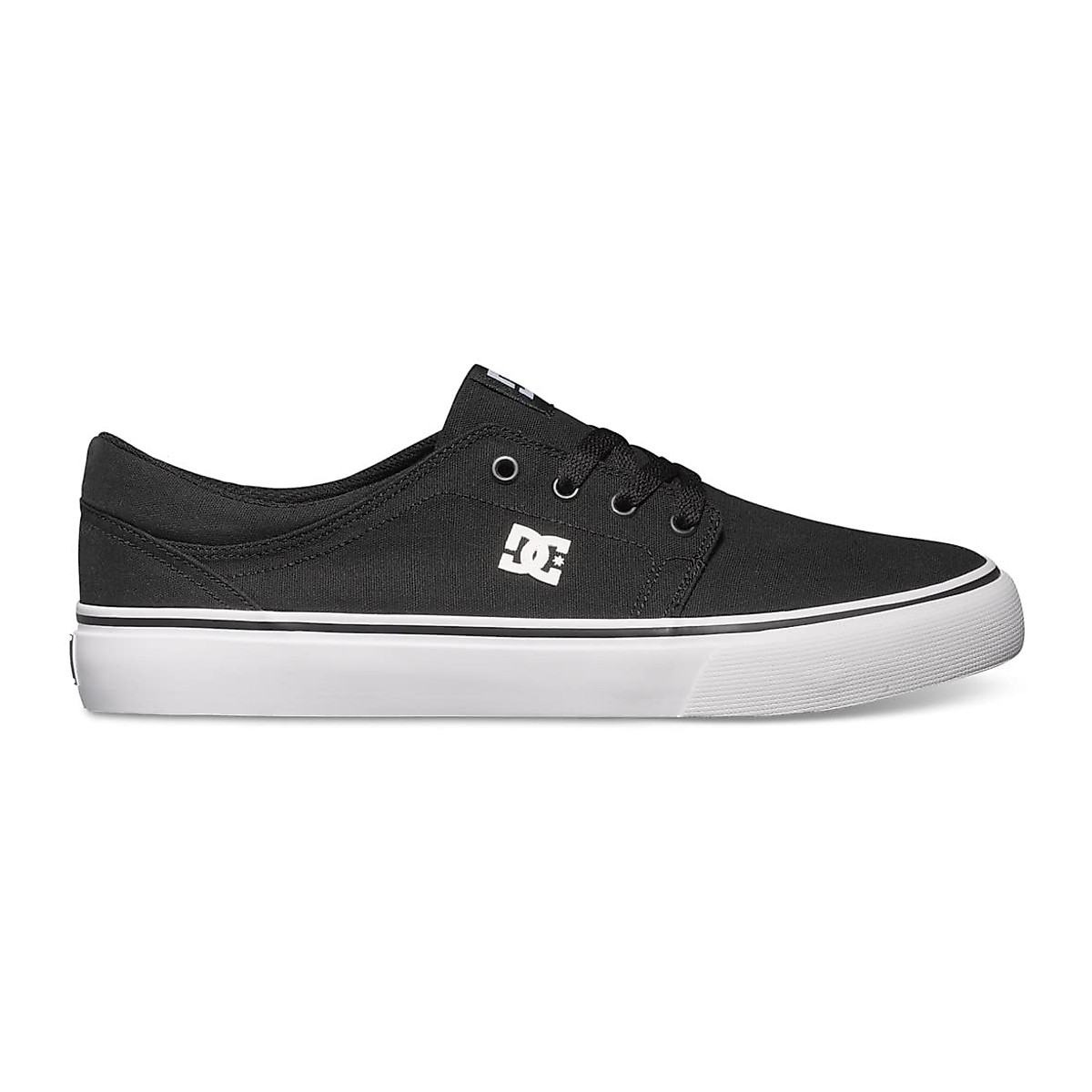 DC Womens Trase TX Skate Shoe, Black/White, 12 D US