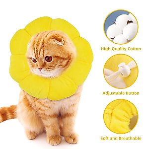 Adjustable Protective Collar for Cat and Puppy，Soft Pet Recovery Collar Does Not Block Vision E Collar，Surgery Recovery Elizabethan Collars