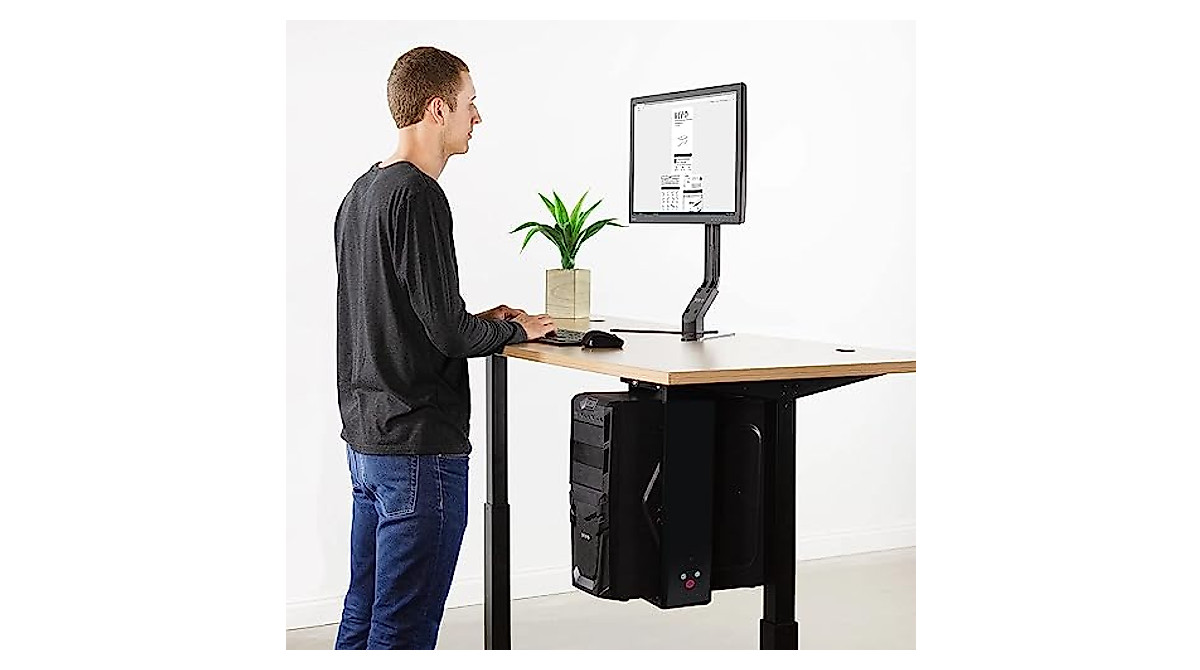 Heavy Duty Under Desk PC Mount - Adjustable & Easy to Install