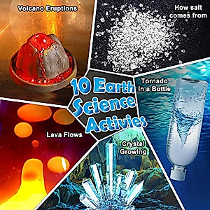 UNGLINGA 70 Lab Experiments Science Kits for Kids Age 4-6-8-12 Educational Scientific Toys Gifts for Girls Boys, Chemistry Set, Crystal Growing, Erupting Volcano, Fruit Circuits STEM Activities