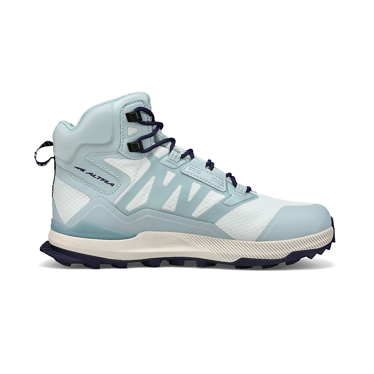 ALTRA Women's AL0A7R7J Lone Peak All-WTHR Mid 2 Trail Running Shoe, Light Blue - 7 M US