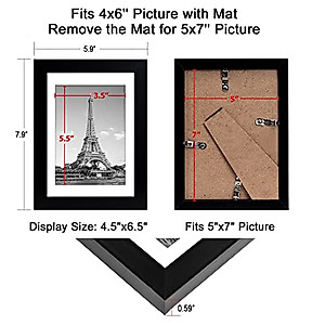 upsimples 10 Pack 8x10 Frame and 10 Pack 5x7 Picture Frame, Black