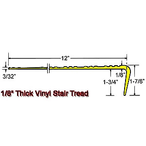 American Floor Mats Light-Duty 1/8inches Thick Gray 48inches Wide Vinyl Stair Treads