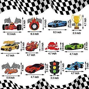 Race Car Party Decorations Race Car Happy Birthday Banner Race Car Hanging Swirls Car Themed Honeycomb Centerpieces for Race Car Birthday Baby Shower Party Supplies
