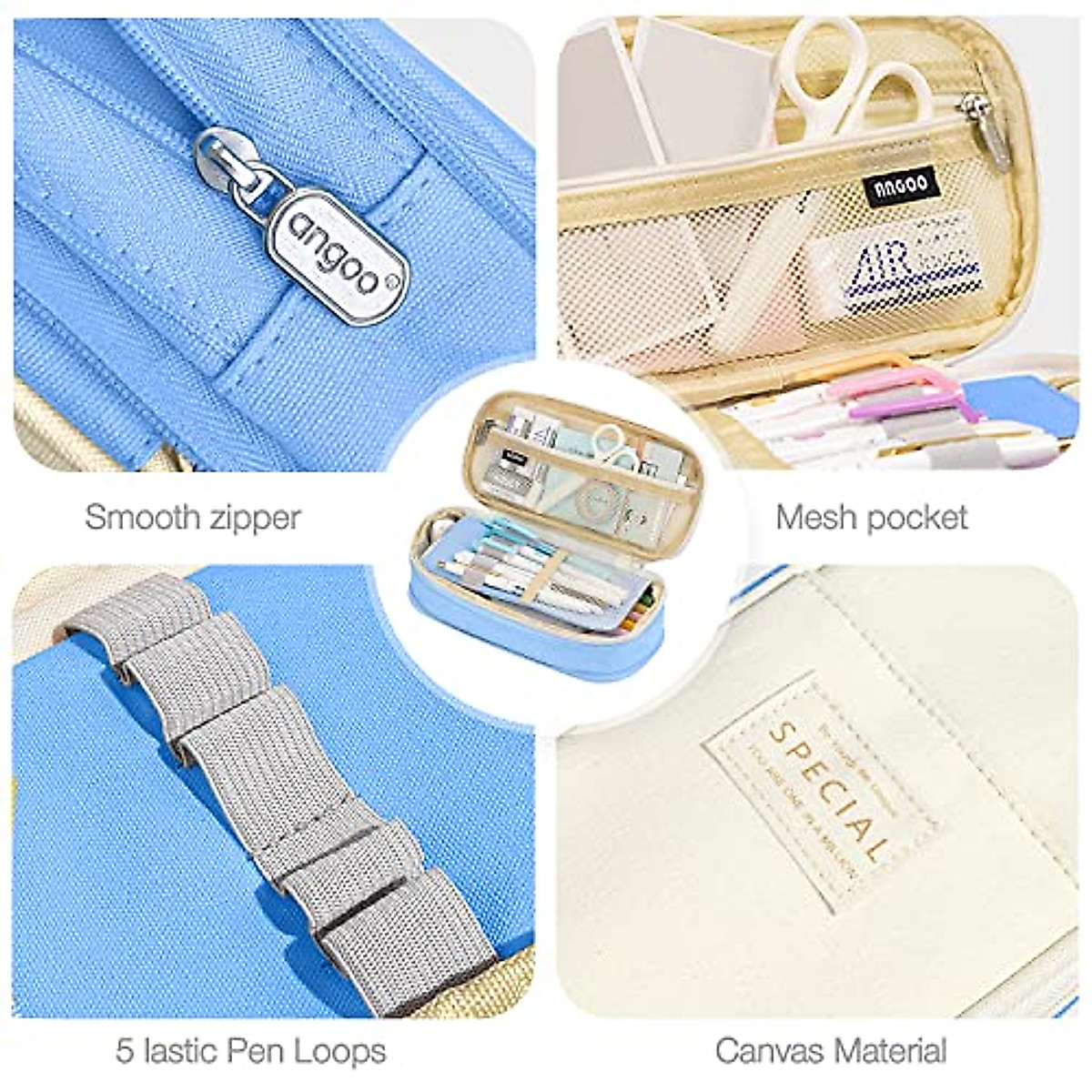 LHMTQVK Large Pencil Case Pencil Pouch Can Expand Pencil Bag Big Capacity Pencil Bag Large Storage Pouch Pencil Case Aesthetic Pencil Case kl2 Bhg