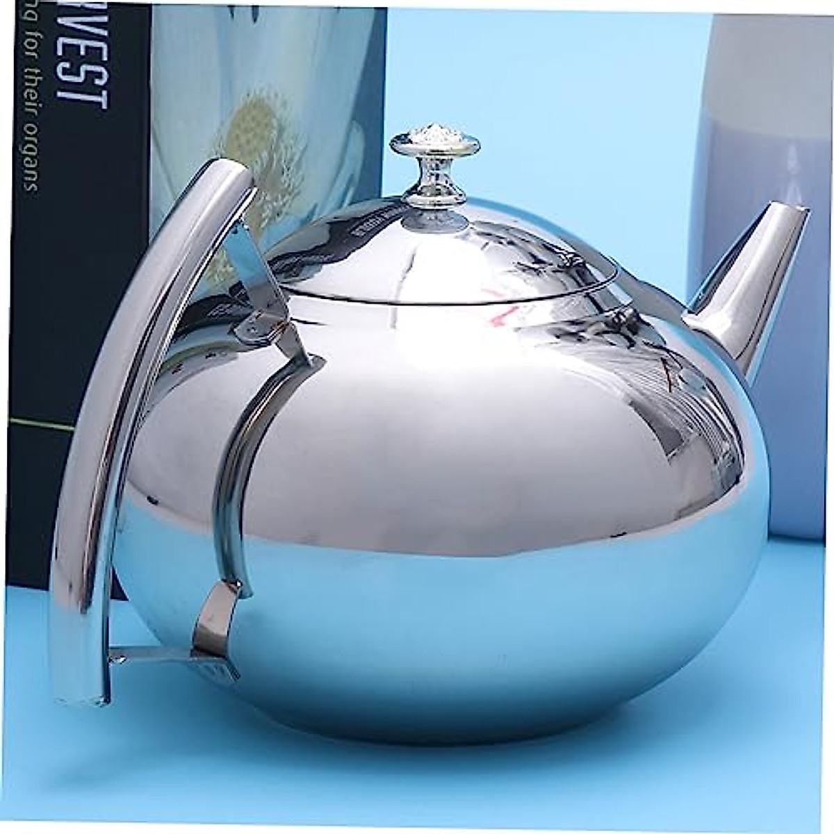 Garneck Thermal Carafe Coffee Maker Stove Top Kettle Quick Boiling Water Kettle Espresso Machine Whistling Water Kettle Stovetop Safe Tea Kettle Scented Tea Kettle Pitcher Silver