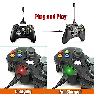 Xbox 360 Controller Charger Cable, Game Handle Charging Cord, Wireless Controller USB Charging Wire Compatible with Microsoft Xbox360 Xbox 360 Slim Wireless Game Controllers-5ft