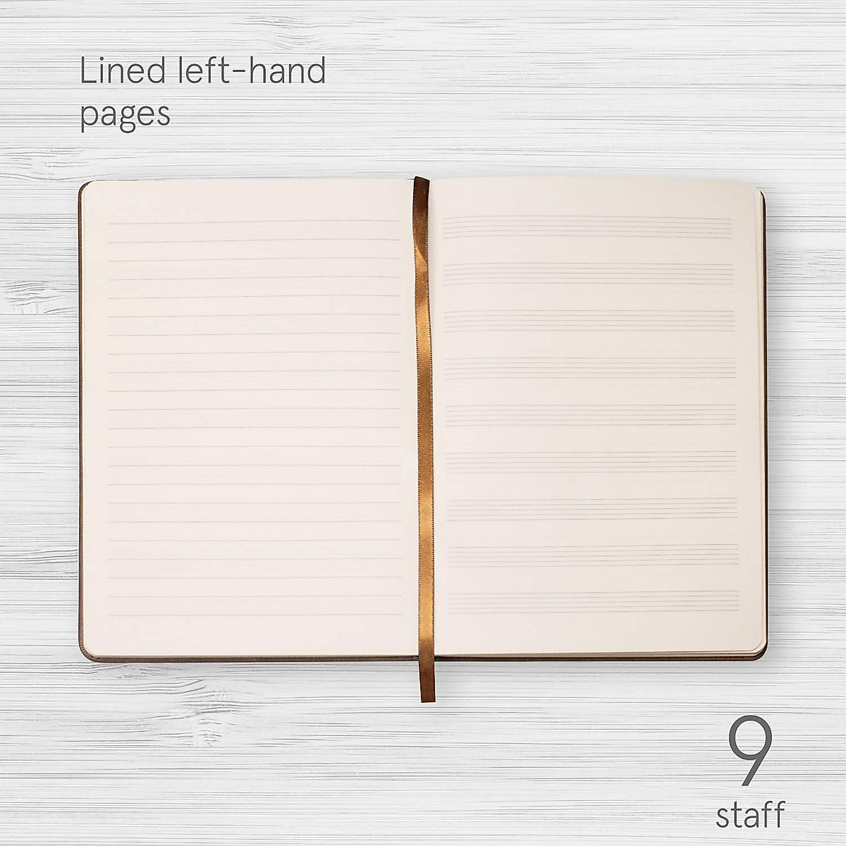 ACE Music Notebook | Leather Hardcover | Songwriting Journal | Staff Paper Notebook (Premium)