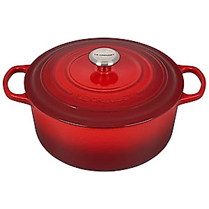 Le Creuset Enameled Cast Iron Signature Round Dutch Oven, 7.25 qt., Cerise
