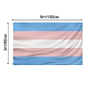 Transgender flag 3x5FT-Trans Rainbow flag Polyester gay pride flag outdoor indoor Canvas Header and Double Stitched Pink Blue Rainbow LGBT Pride Parade Flags With Two Brass Grommets