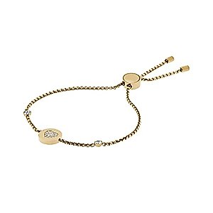 Michael Kors Symbols Gold-Tone Bracelet, Gold Heart Pendant, 8.5" Inner Circumference (MKJ5043710)