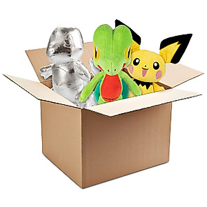 Pokemon 8" Mystery Blind Box 3-Pack Plush - Receive 3 Assorted Random Styles Including Limited Edition Silver Pokemon - Officially Licensed - Surprise Stuffed Animal Toy - Gift for Kids, Boys, Girls